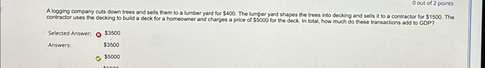 Solved 0 ﻿out of 2 ﻿pointsA logging company cuts down trees | Chegg.com