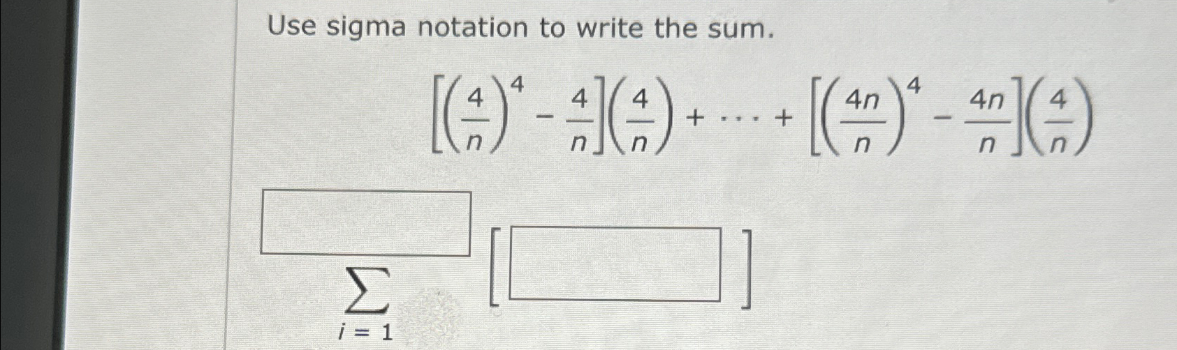 Use sigma notation to write the | Chegg.com