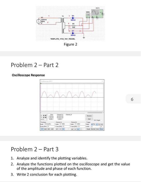 Solved Figure 2 Problem 2 - Part 2 Oscilloscope Response | Chegg.com