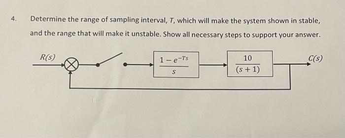 Determine the range of sampling interval, T, which | Chegg.com