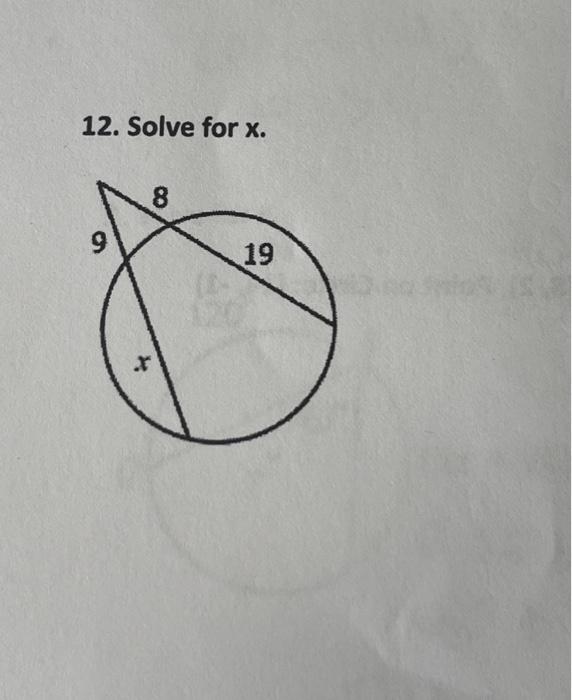 Solved 12. Solve for x. | Chegg.com