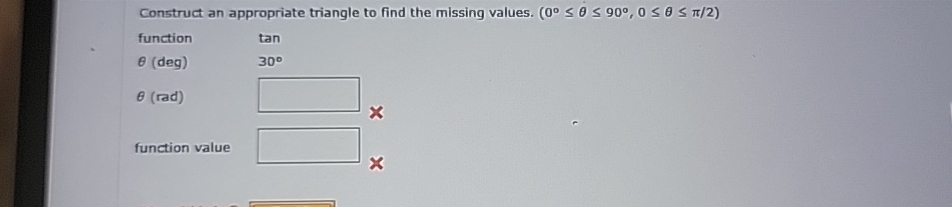 Construct an appropriate triangle to find the missing | Chegg.com