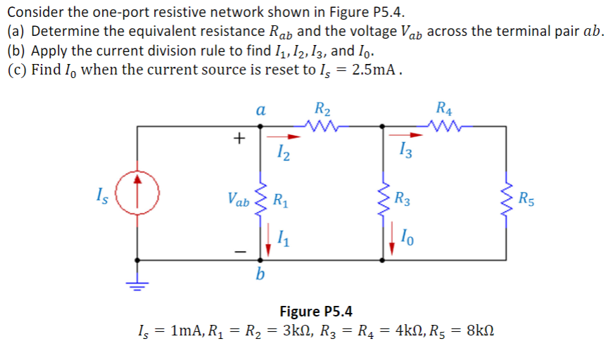 Solved Consider the one-port resistive network shown in | Chegg.com