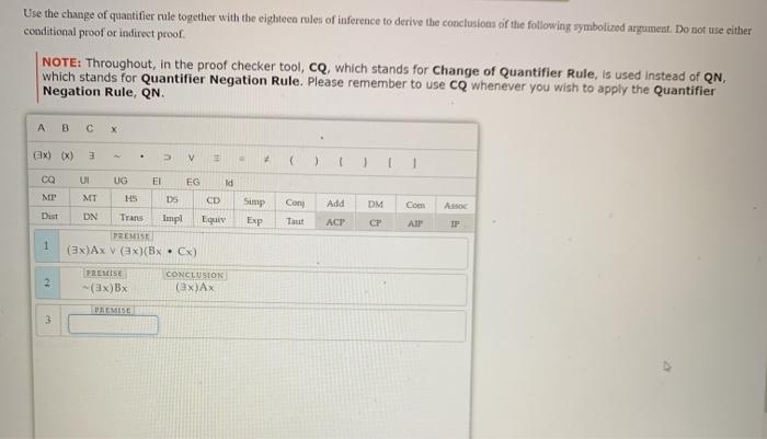 Solved Use the change of quantifier rule together with the | Chegg.com