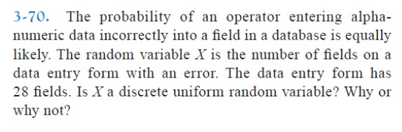Solved The probability of an operator entering alpha-numeric | Chegg.com