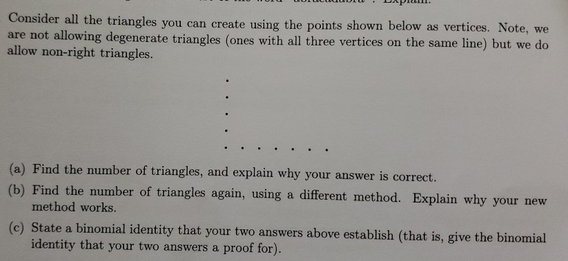 Solved Consider all the triangles you can create using the | Chegg.com