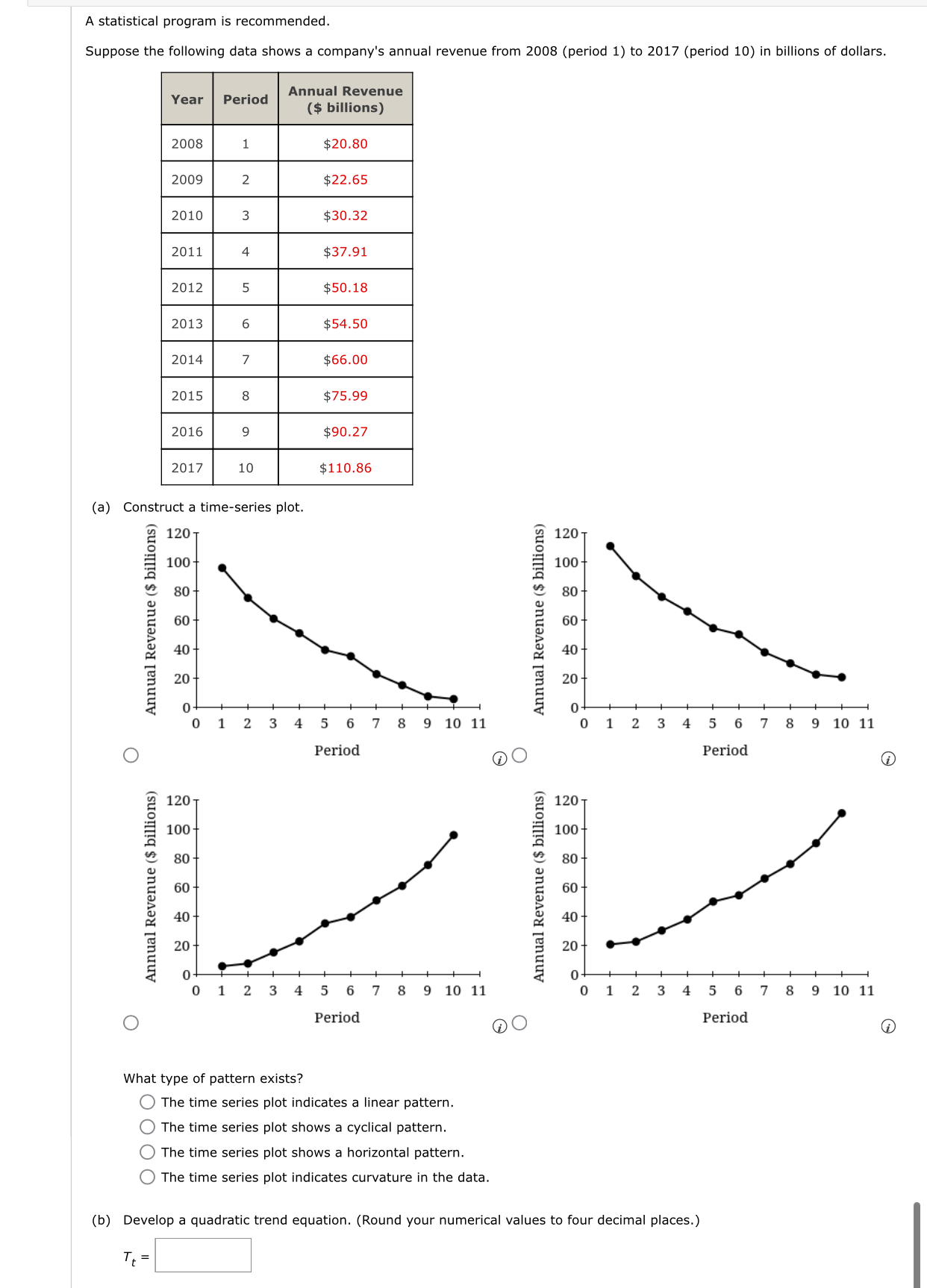 Solved A statistical program is recommended.Suppose the | Chegg.com