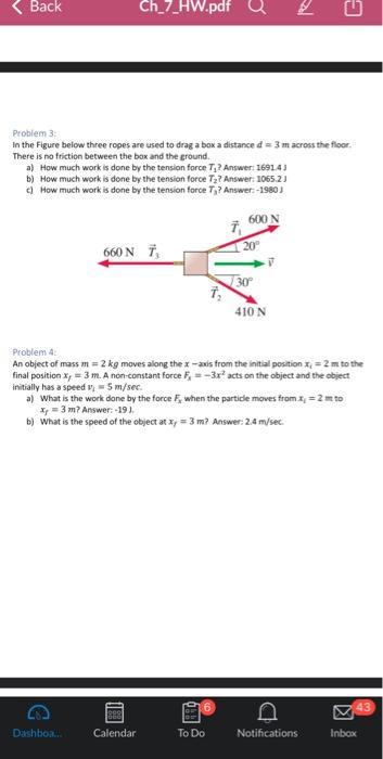 Solved Problem 3: In the Figure below three ropes are used | Chegg.com