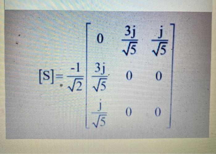 Solved A power divider circuit with a scattering matrix | Chegg.com