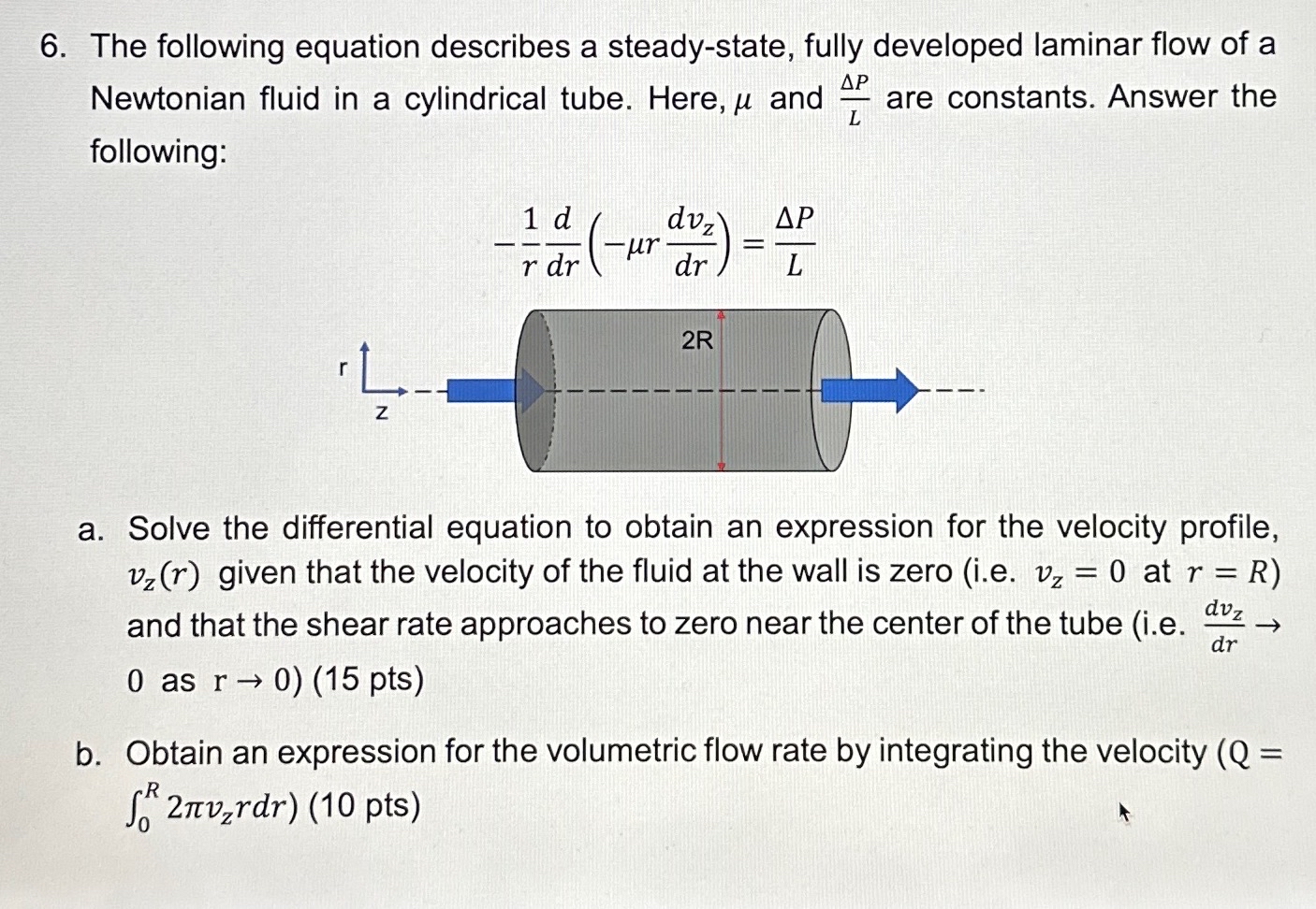 Solved The following equation describes a steady-state, | Chegg.com