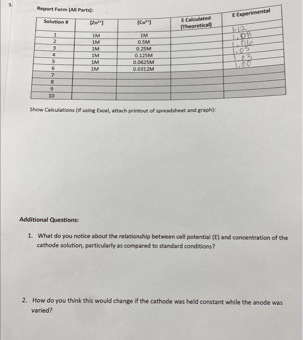 Solved Show Calculations (if using Excel, attach printout of | Chegg.com
