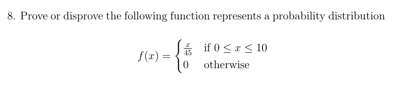 Solved Prove or disprove the following function represents a | Chegg.com
