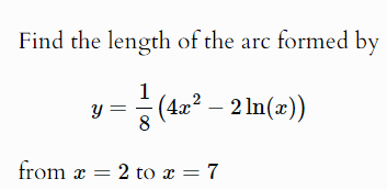 Solved Find the length of the arc formed | Chegg.com