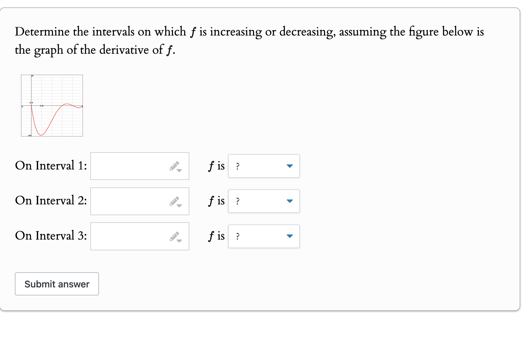 Solved Determine the intervals on which f ﻿is increasing or | Chegg.com