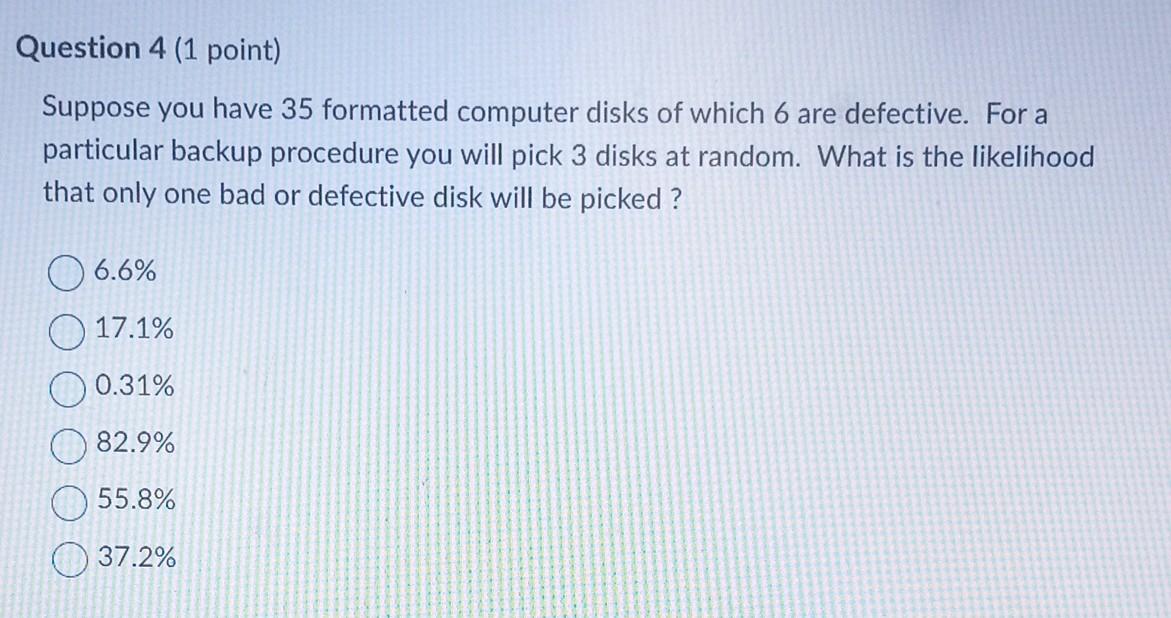 Solved Suppose you have 35 formatted computer disks of which | Chegg.com