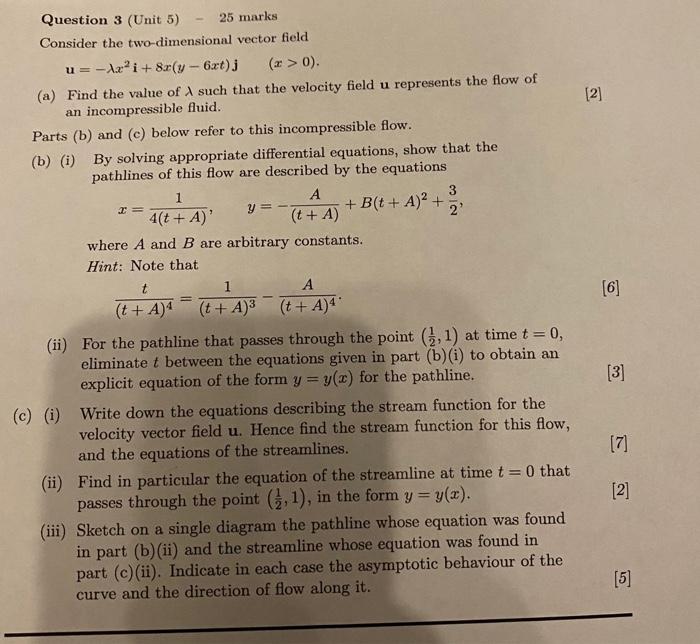 Solved [2] 2= y = - [6] Question 3 (Unit 5) 25 marks | Chegg.com