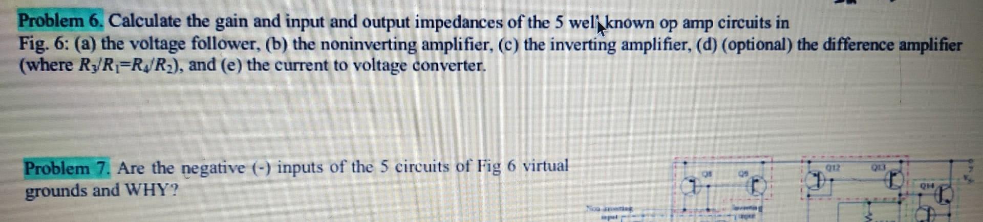 Solved Problem 6. Calculate the gain and input and output | Chegg.com