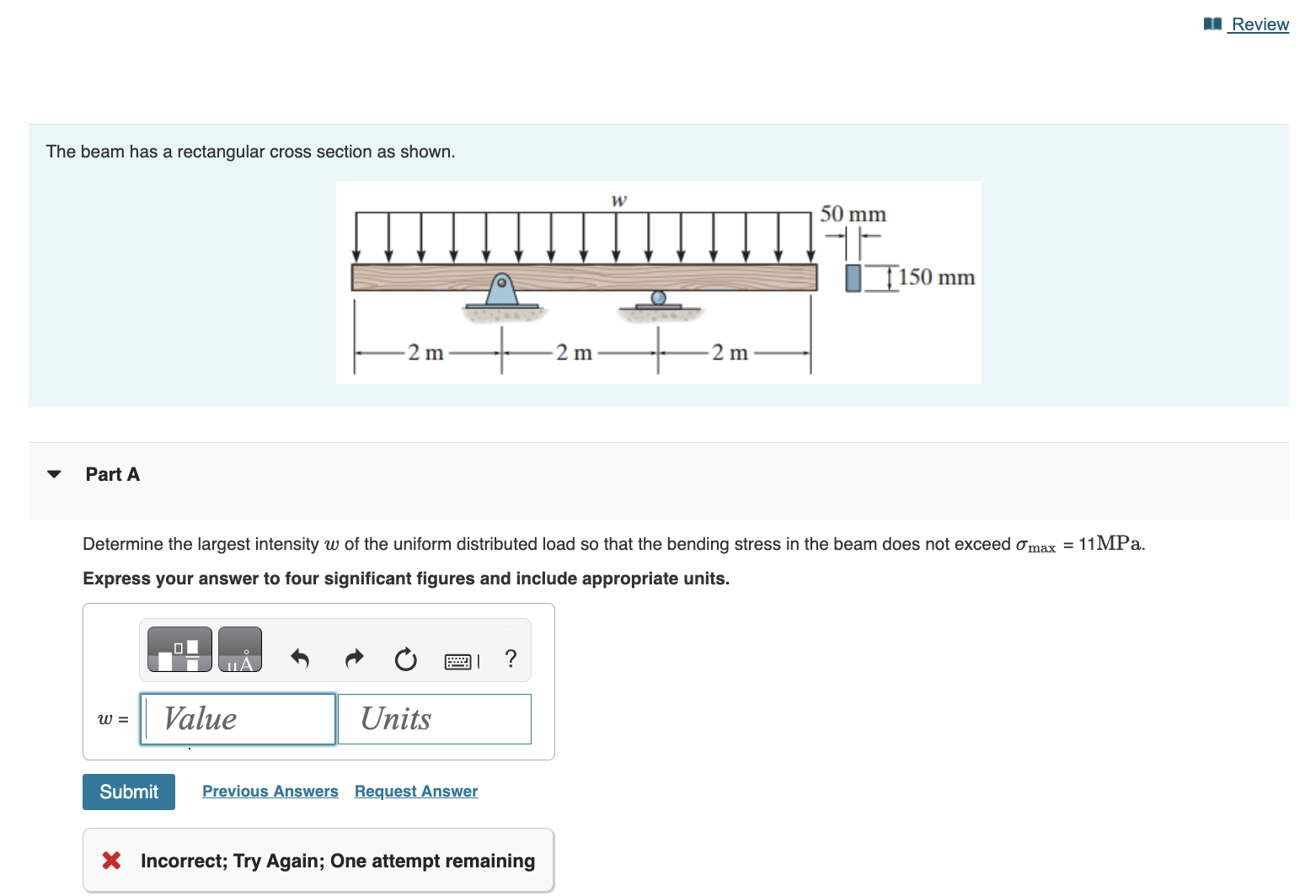 Solved The beam has a rectangular cross section as | Chegg.com