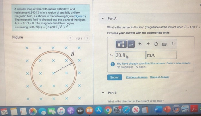 Solved A circular loop of wire with radius 0.0250 m and | Chegg.com