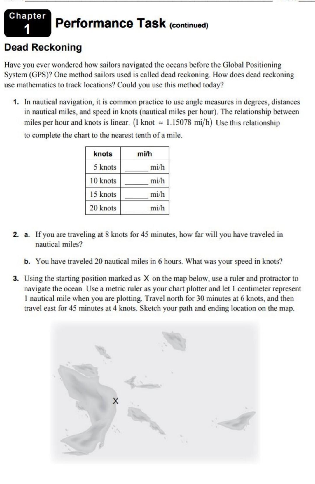 Solved Dead Reckoning Have you ever wondered how sailors | Chegg.com