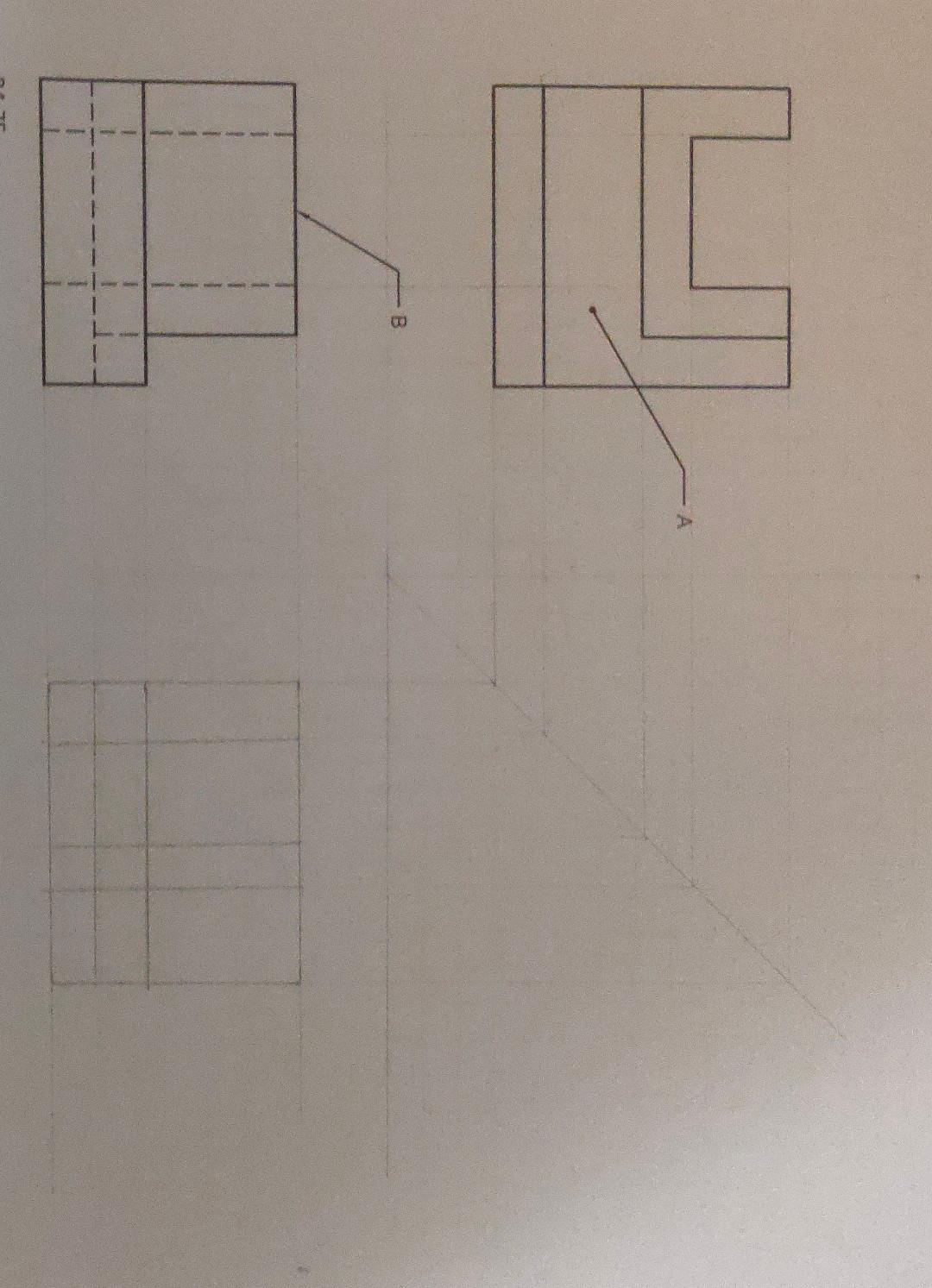 Solved The one drawn with the pencil are the missing views | Chegg.com