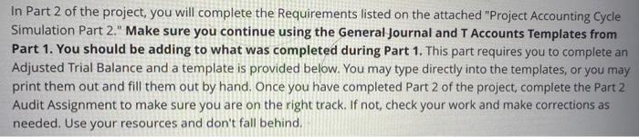 Solved In Part 2 of the project, you will complete the | Chegg.com