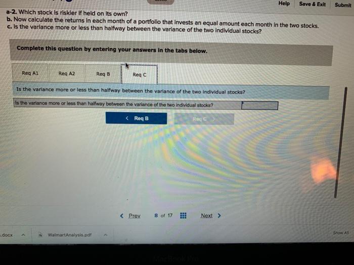 Solved Required: a-1. Calculate the variance and standard | Chegg.com