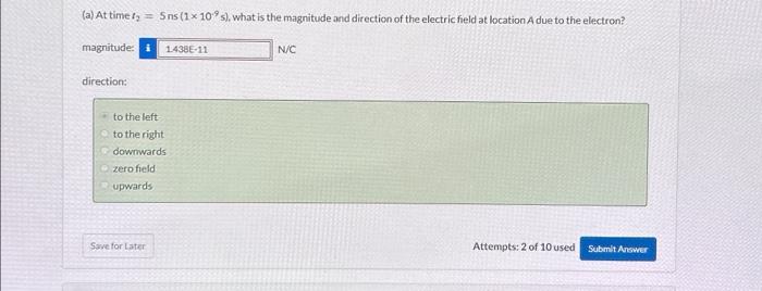 Solved An Accelerated Electron An Electron Is Initially At
