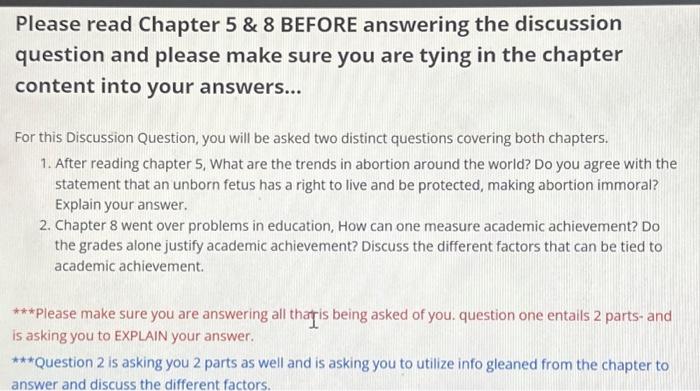 after reading chapter 5 & 8 in social problems 11th | Chegg.com