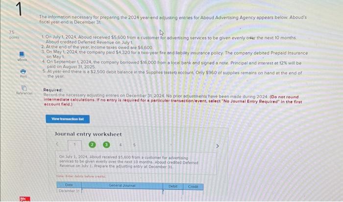 Solved The information necessary for preparing the 2024 | Chegg.com