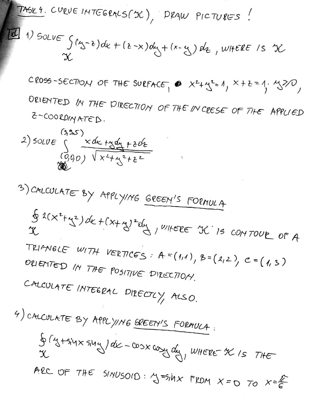 Solved [0] 1) SOLVE ∫X(y−z)dx+(z−x)dy+(x−y)dz, WITERE IS Y | Chegg.com