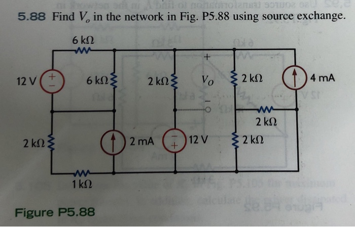 Solved 5.66 Find V. in the network in Fig. P5.66 using | Chegg.com