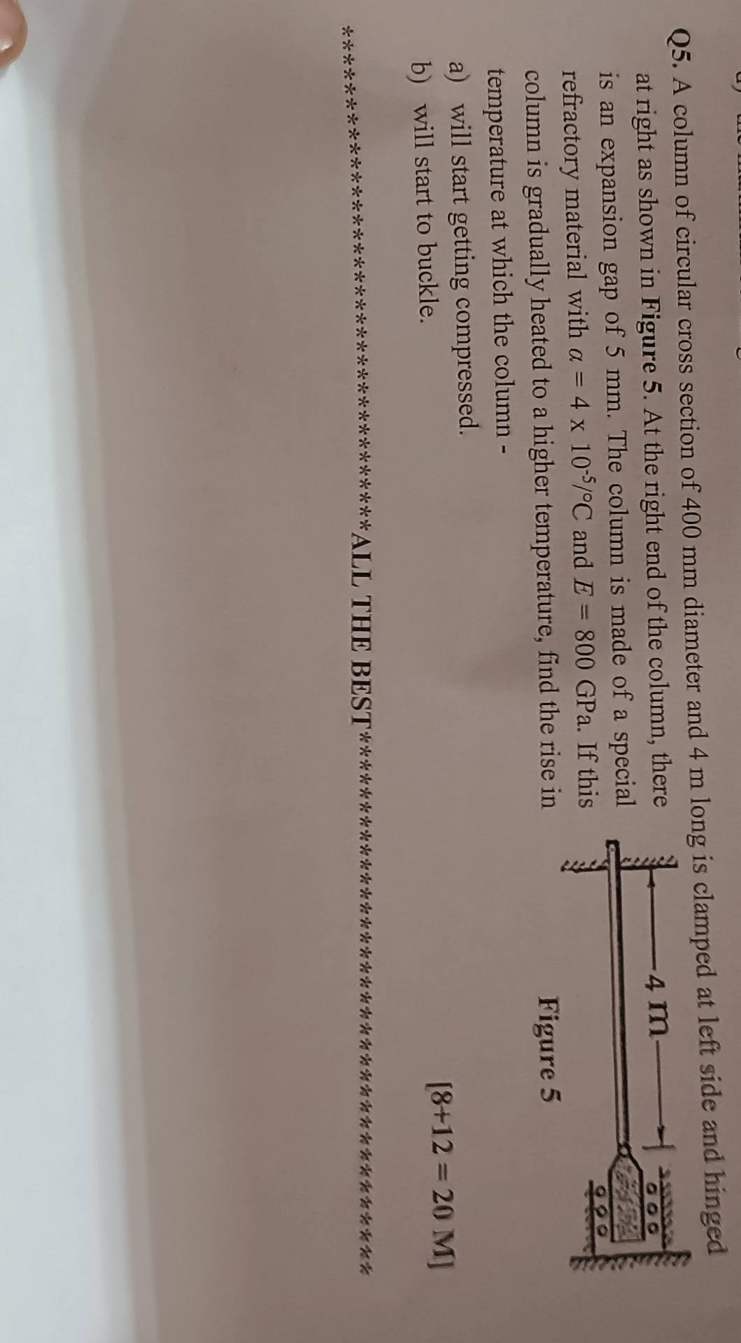 Solved Q5. ﻿A column of circular cross section of 400 ﻿mm | Chegg.com