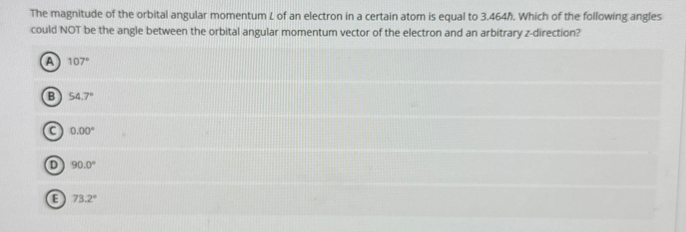 Solved The magnitude of the orbital angular momentum ??? ﻿of | Chegg.com
