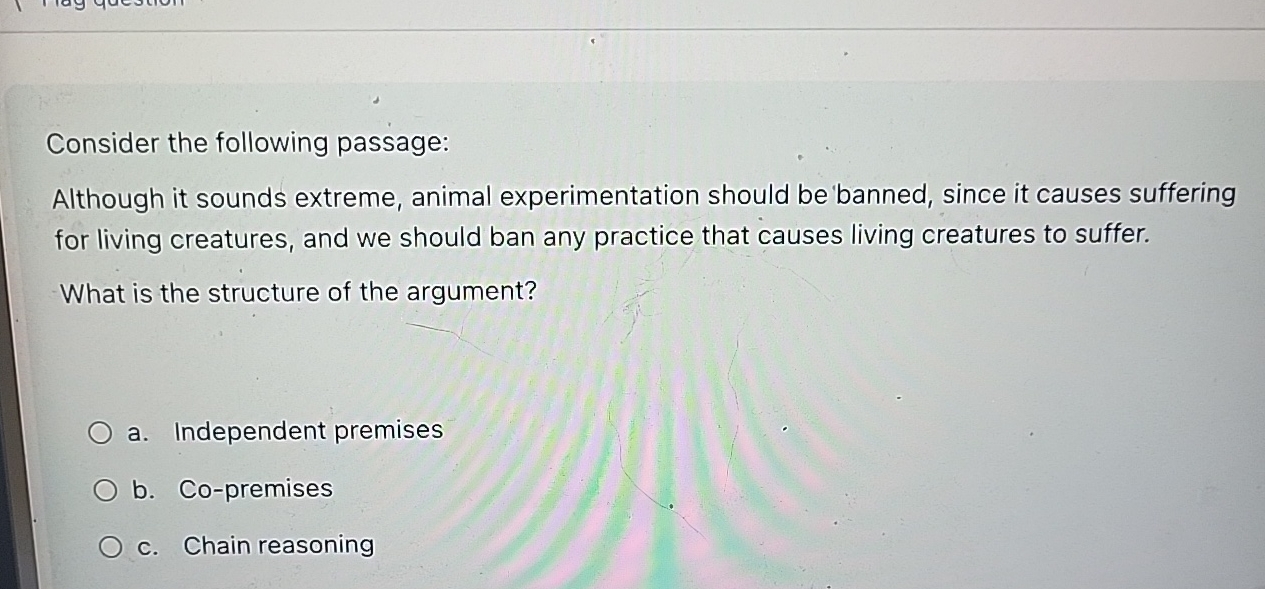 Solved Consider the following passage:Although it sounds | Chegg.com