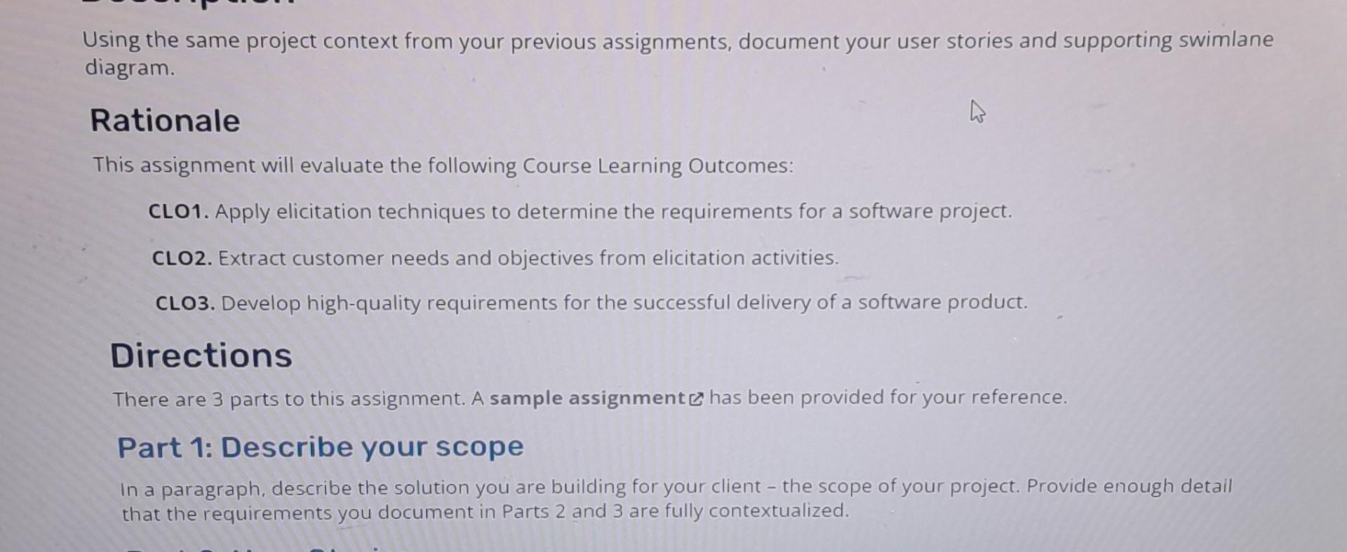 Solved Using the same project context from your previous | Chegg.com