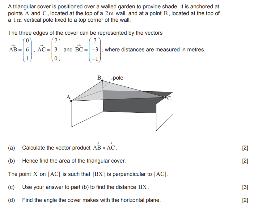 Solved A triangular cover is positioned over a walled garden | Chegg.com