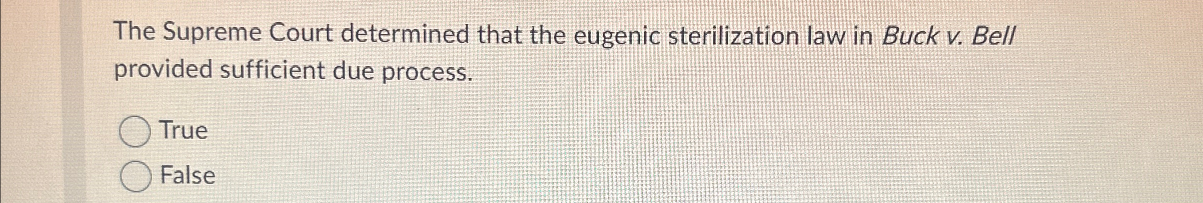 Solved The Supreme Court determined that the eugenic | Chegg.com