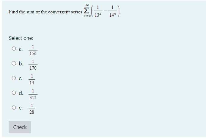 Solved Find the sum of the convergent series | Chegg.com