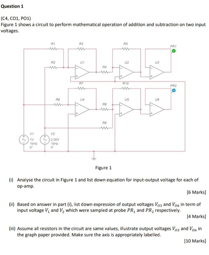 Solved Question 1 (C4, C01, P01) Figure 1 shows a circuit to | Chegg.com Solved Question 1 (C4, C01, P01) Figure 1 shows a circuit to | Chegg.com