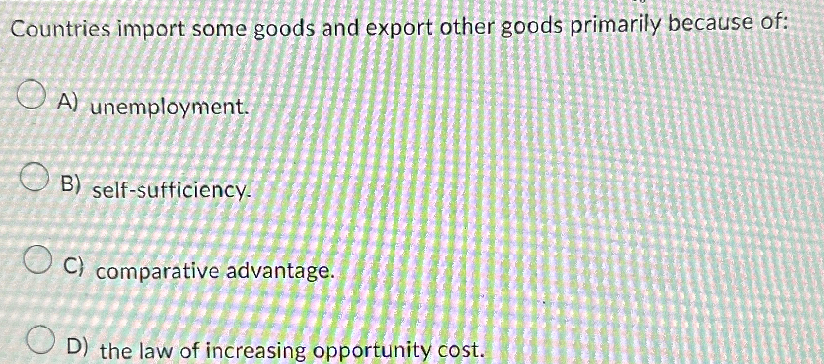 Solved Countries import some goods and export other goods | Chegg.com
