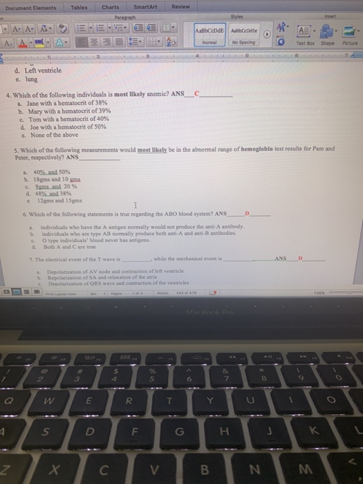 Solved Document Elements Tables Charts SmartArt Review | Chegg.com