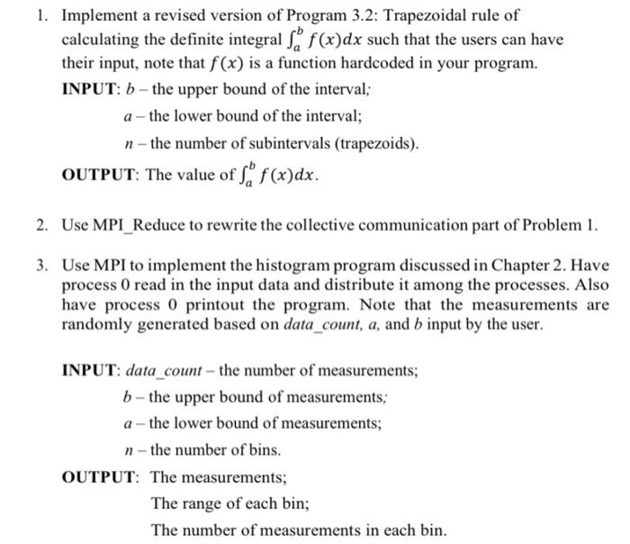 1. Implement a revised version of Program 3.2: | Chegg.com