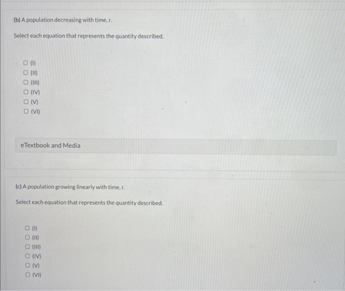Solved For each description (a)-(c), select the expressions | Chegg.com