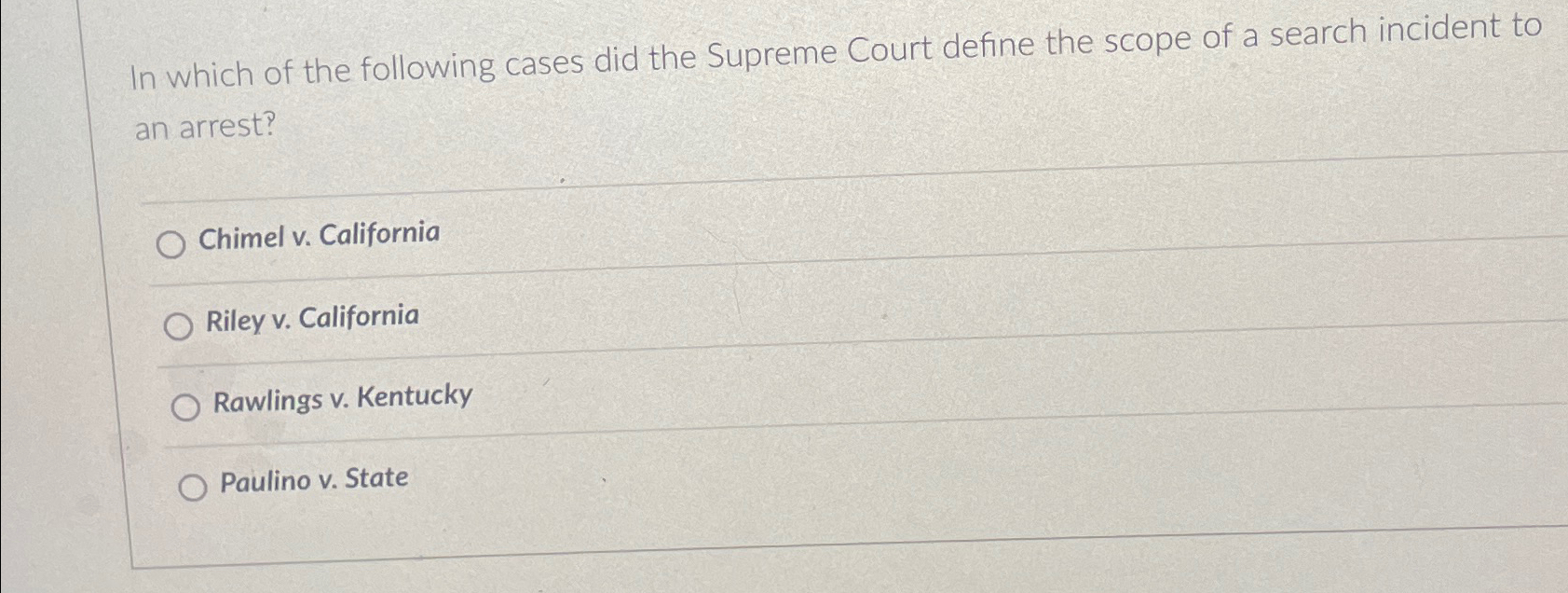 Solved In which of the following cases did the Supreme Court | Chegg.com