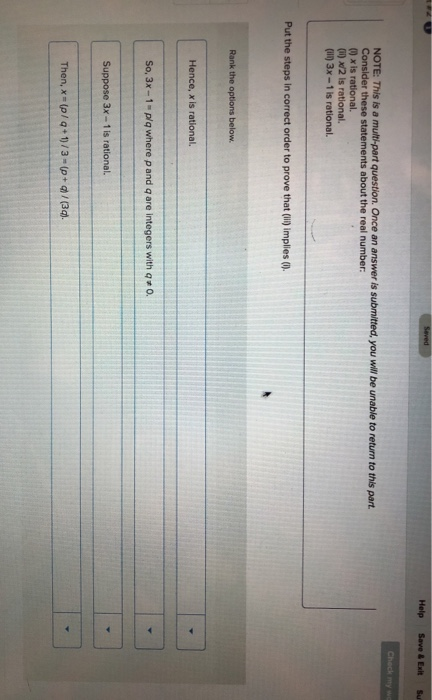 Solved Seved Help Save & Exit Su NOTE: This is a multi-part | Chegg.com