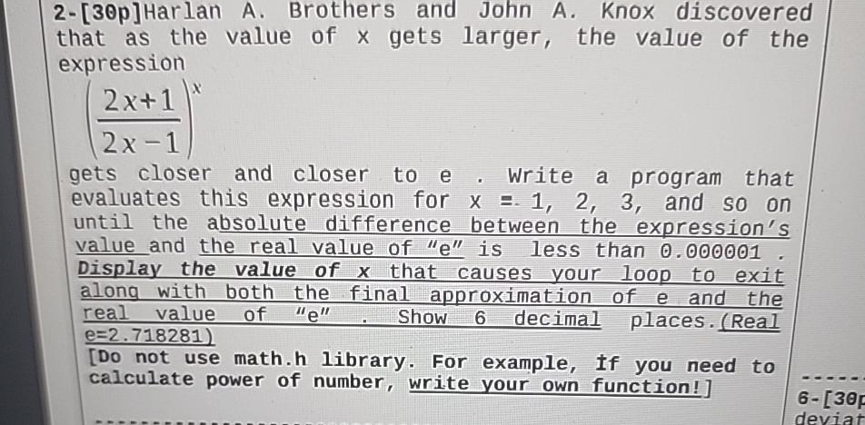 Solved 2-[30p]Harlan A. ﻿Brothers and John A. ﻿Knox | Chegg.com