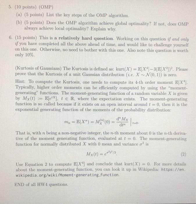 Solved 5. (10 points) (OMP) (a) (5 points) List the key | Chegg.com Solved 5. (10 points) (OMP) (a) (5 points) List the key | Chegg.com