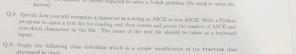 Solved Q-8. ﻿Specify how you will recognize a character in a | Chegg.com
