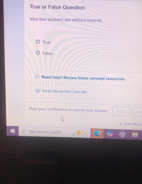 Solved True or False QuestionVery few auctions are without | Chegg.com